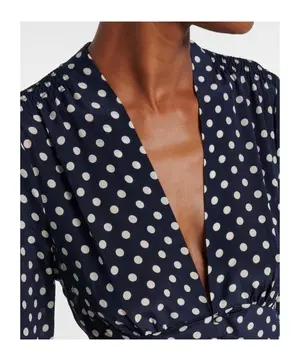 Rixo Emory Polka Dot Dress