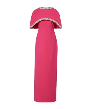 Simkhai Briella Embellished Crêpe Gown - Fuchsia