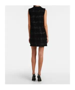 Versace Medusa '95 Cotton-blend Tweed A-line Mini Dress