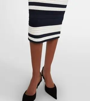 Ralph Lauren Striped Knitted Pencil Skirt