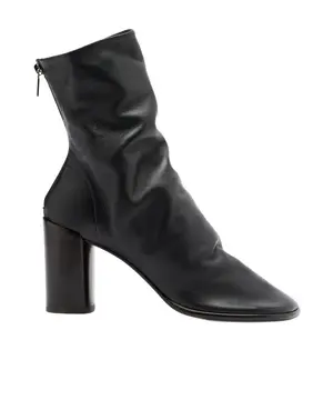 LEMAIRE Glove Leather Ankle Boots - Black