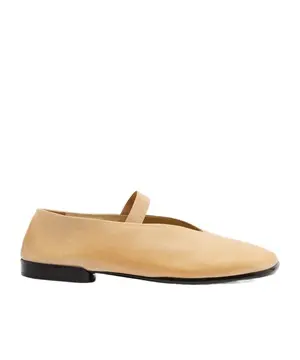 LEMAIRE Glove Leather Ballet Flats - Nude