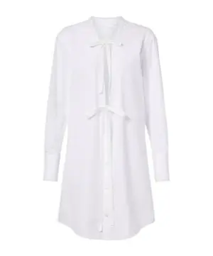 MAISON MARGIELA Cotton Poplin Shirt Dress - White