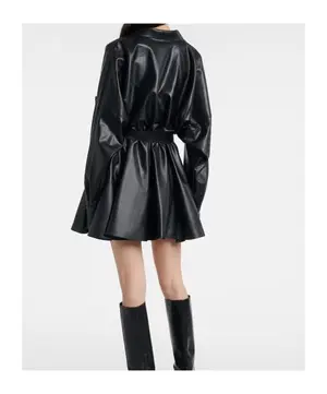 Norma Kamali Flared Sheer Minidress