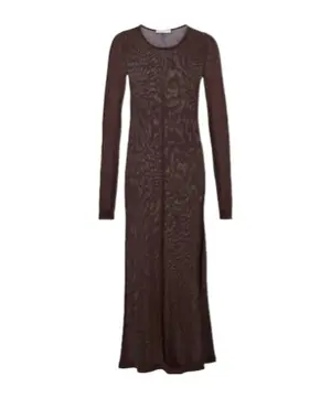 LEMAIRE Semi-sheer Crêpe Maxi Dress - Black