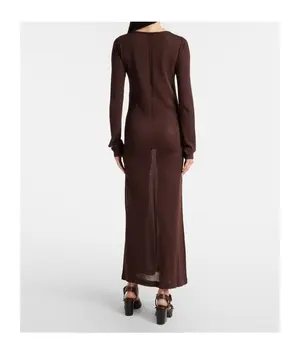LEMAIRE Semi-sheer Crêpe Maxi Dress