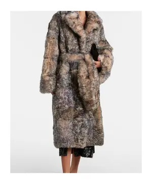JACQUES WEI Shearling Wrap Coat