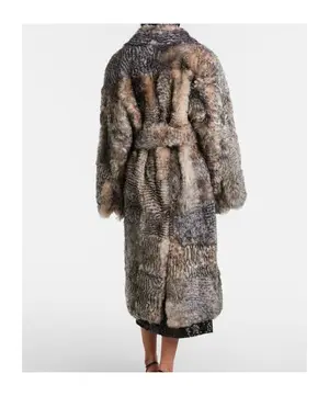 JACQUES WEI Shearling Wrap Coat
