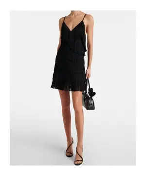 Norma Kamali Fringed Minidress
