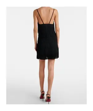 Norma Kamali Fringed Minidress