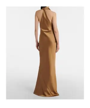 Norma Kamali Halterneck Satin Gown