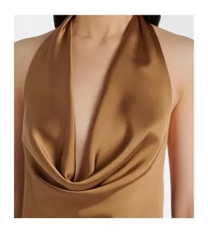 Norma Kamali Halterneck Satin Gown