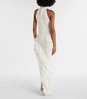 ROTATE BY BIRGER CHRISTENSEN Floral Appliqué Dress