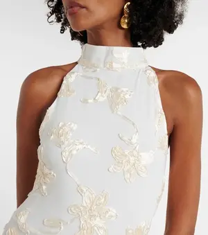 ROTATE BY BIRGER CHRISTENSEN Floral Appliqué Dress