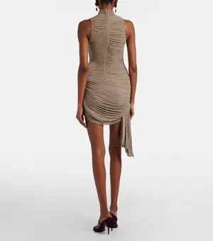Magda Butrym Floral-appliqué Ruched Minidress