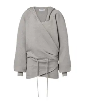 Attico Cotton Jersey Sweatshirt Dress - Gray