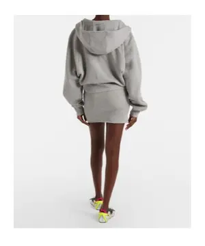 Attico Cotton Jersey Sweatshirt Dress
