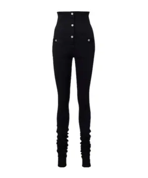 Attico High-rise Cotton Jersey Stirrup Leggings