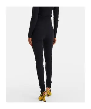 Attico High-rise Cotton Jersey Stirrup Leggings
