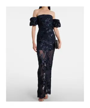 ROTATE BY BIRGER CHRISTENSEN Floral Appliqué Dress