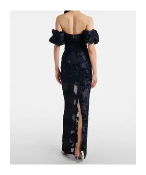 ROTATE BY BIRGER CHRISTENSEN Floral Appliqué Dress