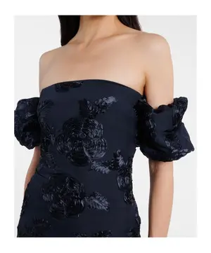 ROTATE BY BIRGER CHRISTENSEN Floral Appliqué Dress