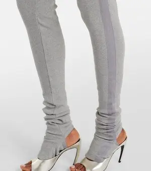 Attico High-rise Cotton Jersey Stirrup Leggings