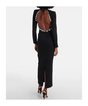 ROTATE BY BIRGER CHRISTENSEN Sequined Open-back Dress
