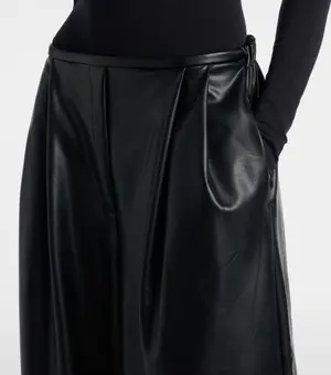 Norma Kamali Pleated High-rise Wide-leg Pants