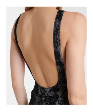 Norma Kamali Marissa Open-back Lace Bodysuit
