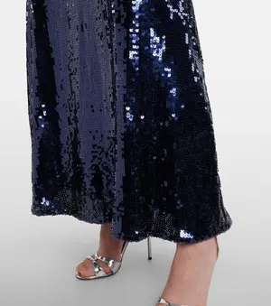 ROTATE BY BIRGER CHRISTENSEN Long-sleeved Sequined Dress
