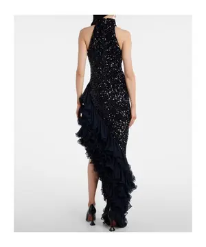 ROTATE BY BIRGER CHRISTENSEN Ruffled Sequined Dress