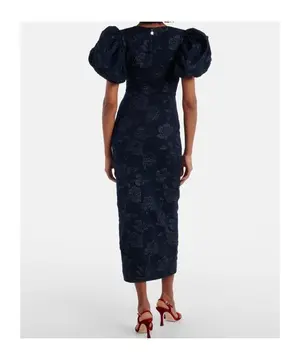 ROTATE BY BIRGER CHRISTENSEN Ruby Jacquard Midi Dress