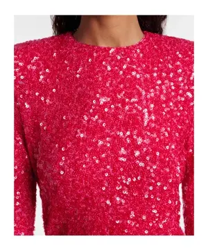 ROTATE BY BIRGER CHRISTENSEN Bow Sequin Dress