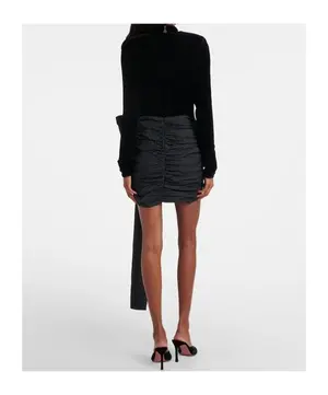 ROTATE BY BIRGER CHRISTENSEN Bow Detail Pleated Dress