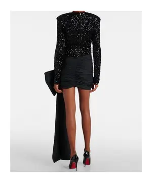 ROTATE BY BIRGER CHRISTENSEN Bow Sequin Dress