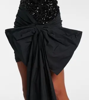 ROTATE BY BIRGER CHRISTENSEN Bow Sequin Dress