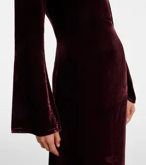 ROTATE BY BIRGER CHRISTENSEN Round Neck Long Sleeve Dress