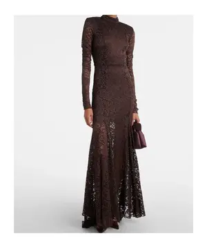 ROTATE BY BIRGER CHRISTENSEN Open-back Floral Lace Dress