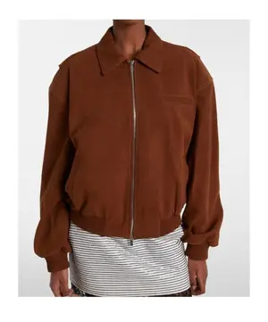 JACQUES WEI Suede Bomber Jacket