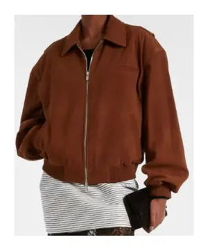 JACQUES WEI Suede Bomber Jacket