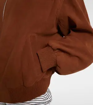 JACQUES WEI Suede Bomber Jacket