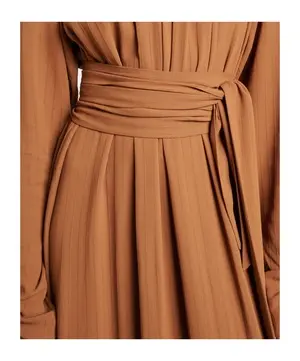 JOSEPH Pinky Belted Draped Maxi Dress