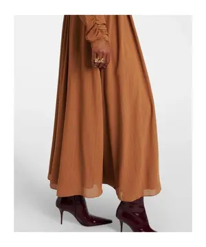 JOSEPH Pinky Belted Draped Maxi Dress