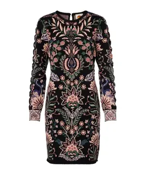 Farm Rio Long Sleeve Dress - Multi-color