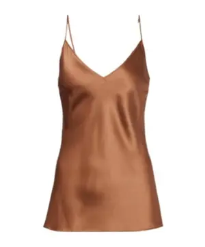 JOSEPH Clea Silk Satin Camisole - Cinnamon