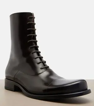 THE ROW Kai Leather Lace-up Boots