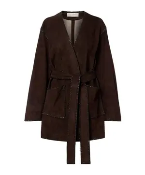 Nour Hammour Long Sleeve Casual Jacket - Brown