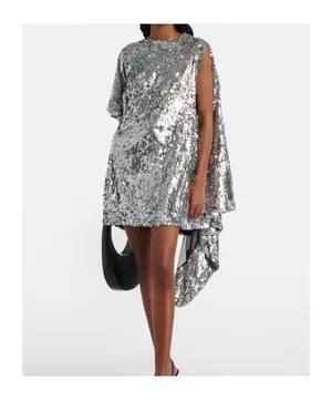 Coperni Zero Waste Draped Sequined Minidress