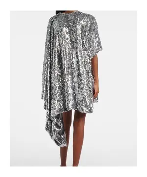 Coperni Zero Waste Draped Sequined Minidress